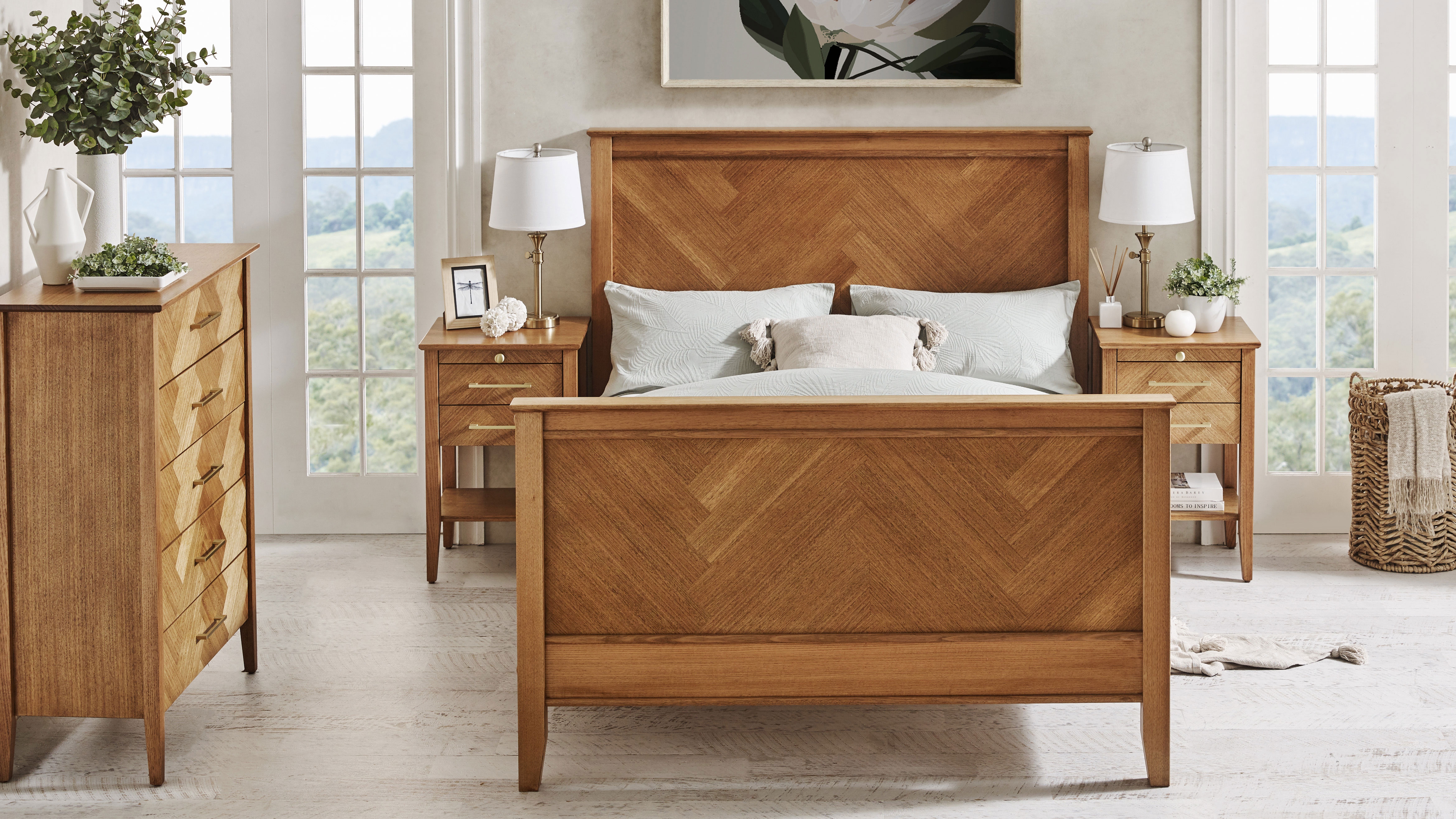 Harvey norman herringbone bed store