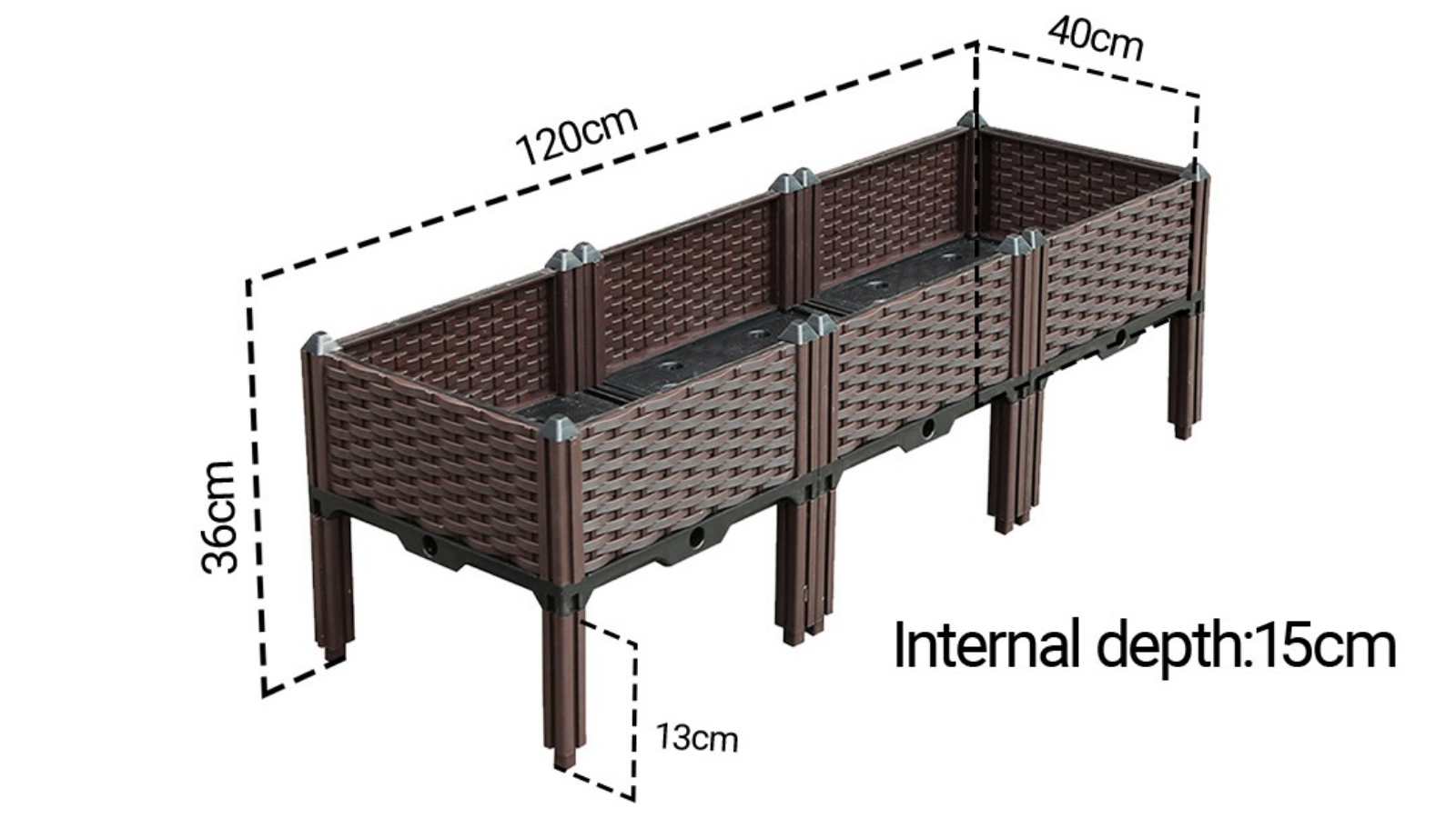 SOGA 120cm Raised Planter Box Vegetable Plants Garden Bed with Legs ...