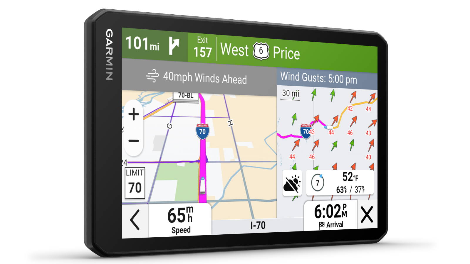 Garmin dezl LGV720 7-inch GPS Truck Sat Nav | Harvey Norman