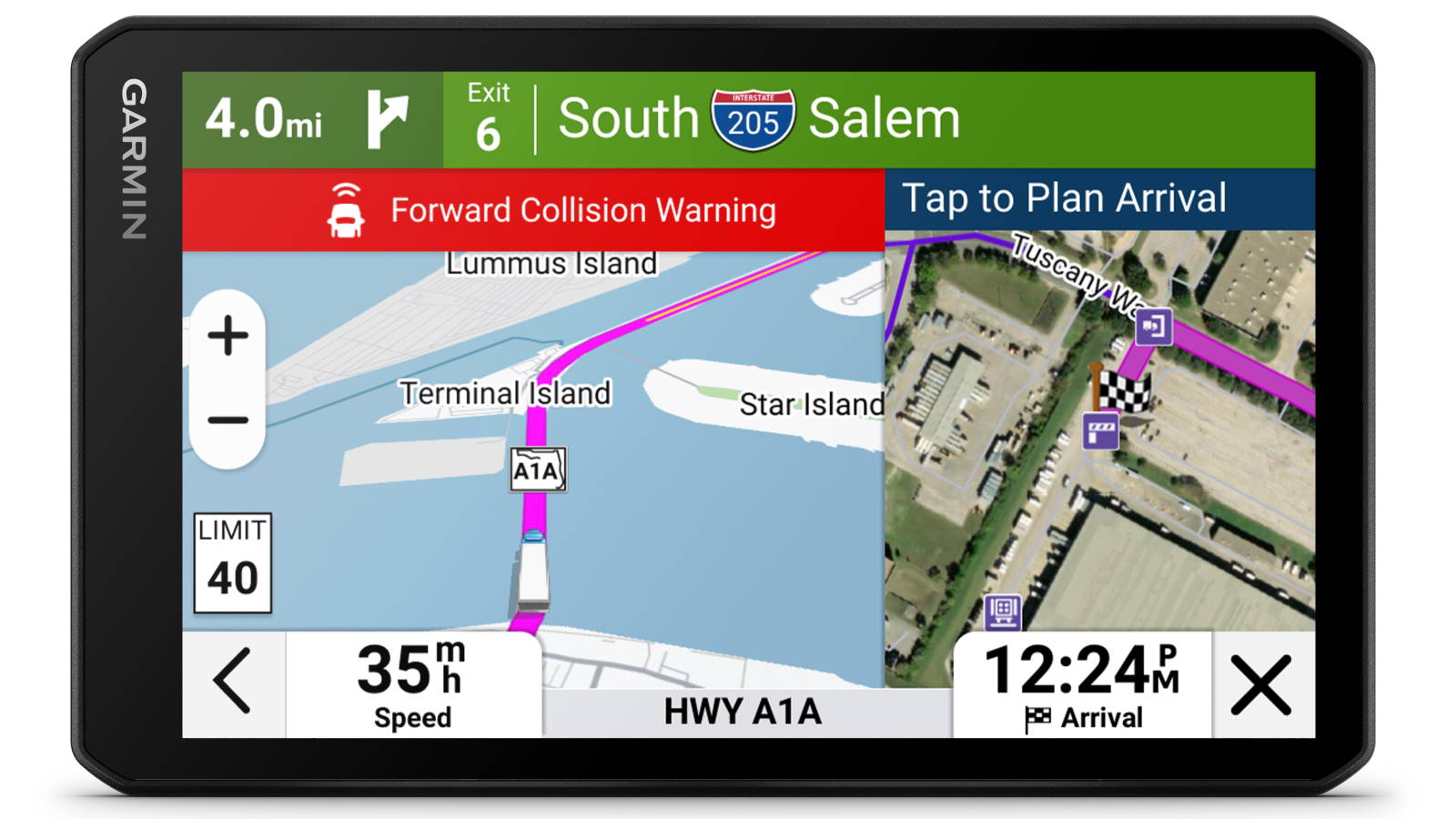 Garmin dezlCam LGV725 7-inch GPS Truck Sat Nav with Built-in Dash Cam ...