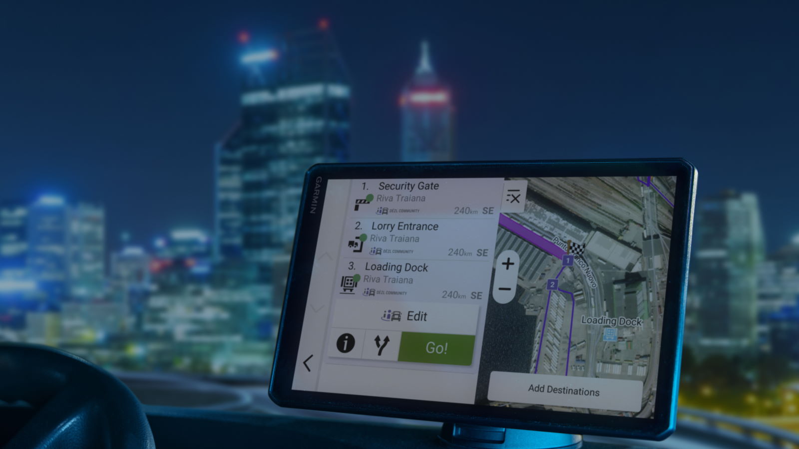 Garmin dezlCam LGV725 7-inch GPS Truck Sat Nav with Built-in Dash Cam ...