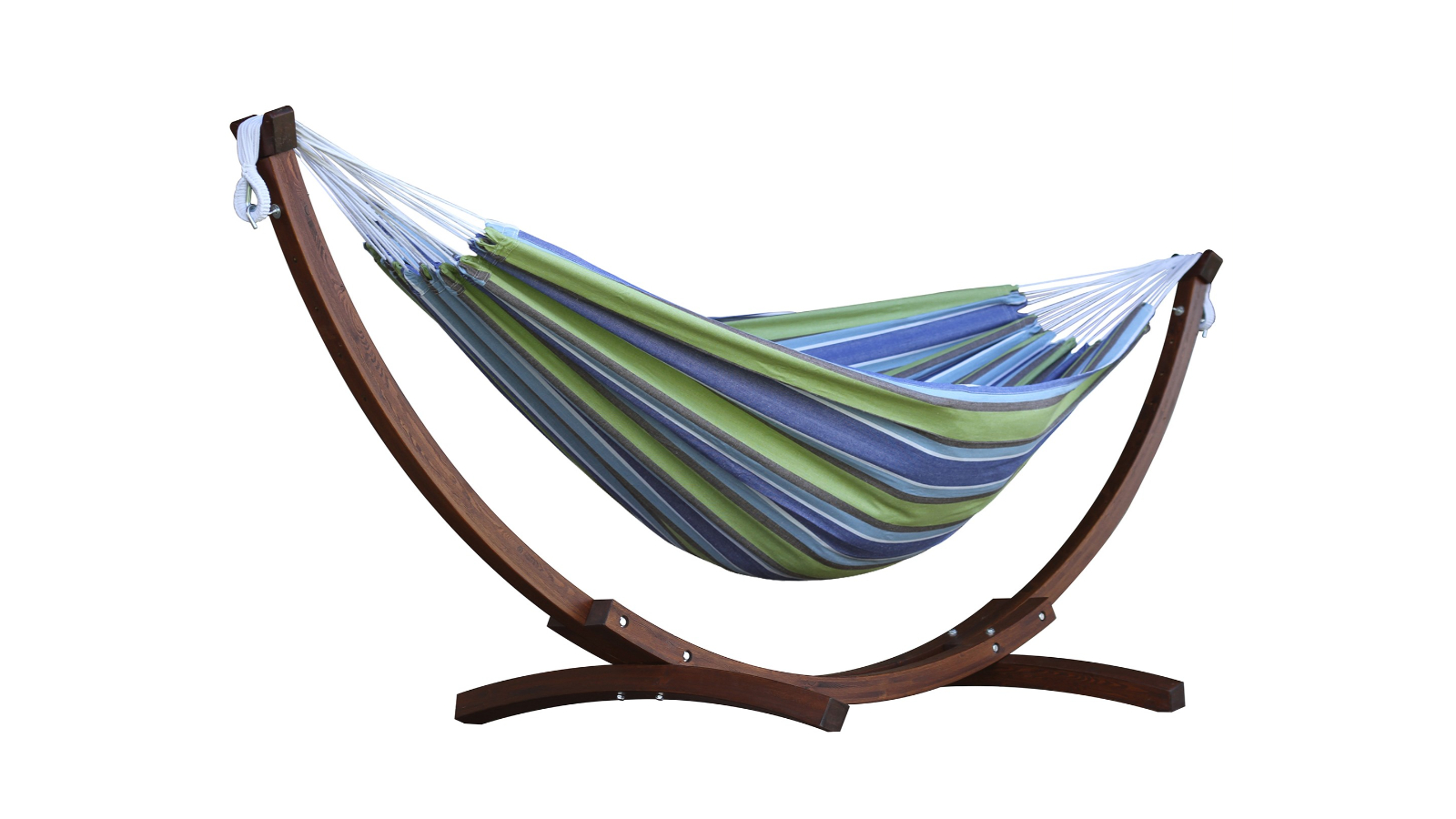 Vivere 260cm Cotton Hammock with Solid Pine Stand - Oasis | Harvey Norman