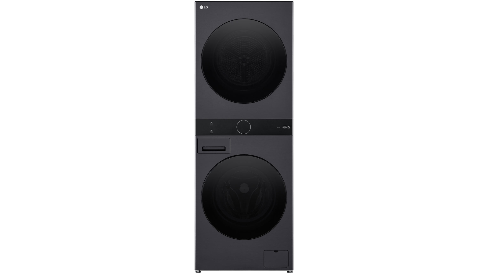 LG 12kg/10kg WashTower Dual Inverter Heat Pump - Matte Black | Harvey ...