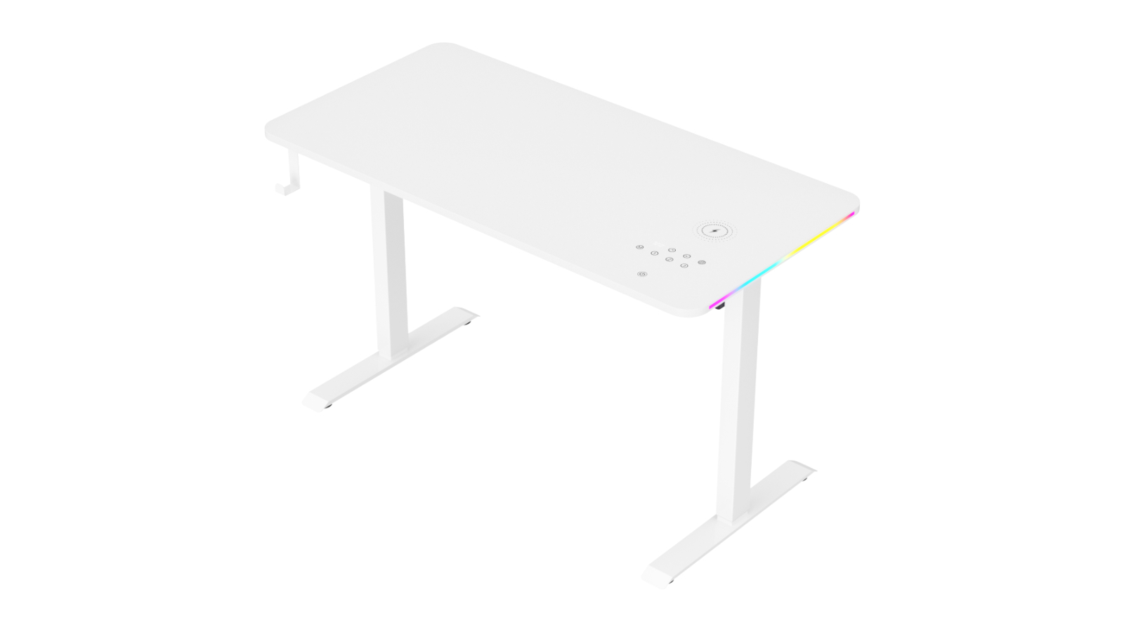 Advwin Electric Standing Desk with RGB LED Light - White | Harvey Norman