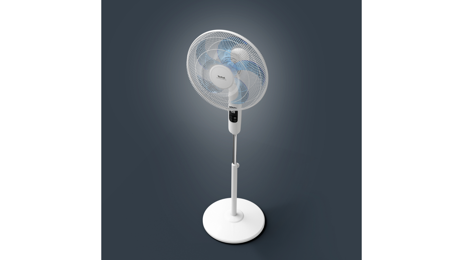 Tefal 40cm Turbo Silence Eco Pedestal Fan - White | Harvey Norman