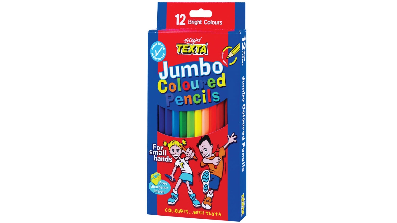 Texta 12-Piece Jumbo Colouring Pencils | Harvey Norman