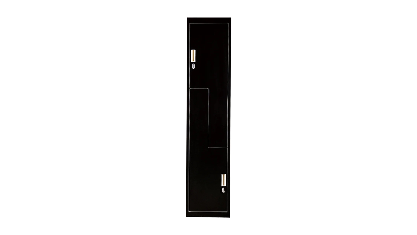 Serrano Black Two-Door L-Shaped Padlock Operated Storage Locker ...