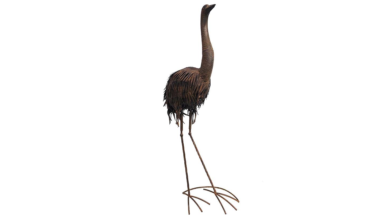 Willow and Silk Rustic Emu Garden Statue - 42 x 27 x 94cm | Harvey Norman