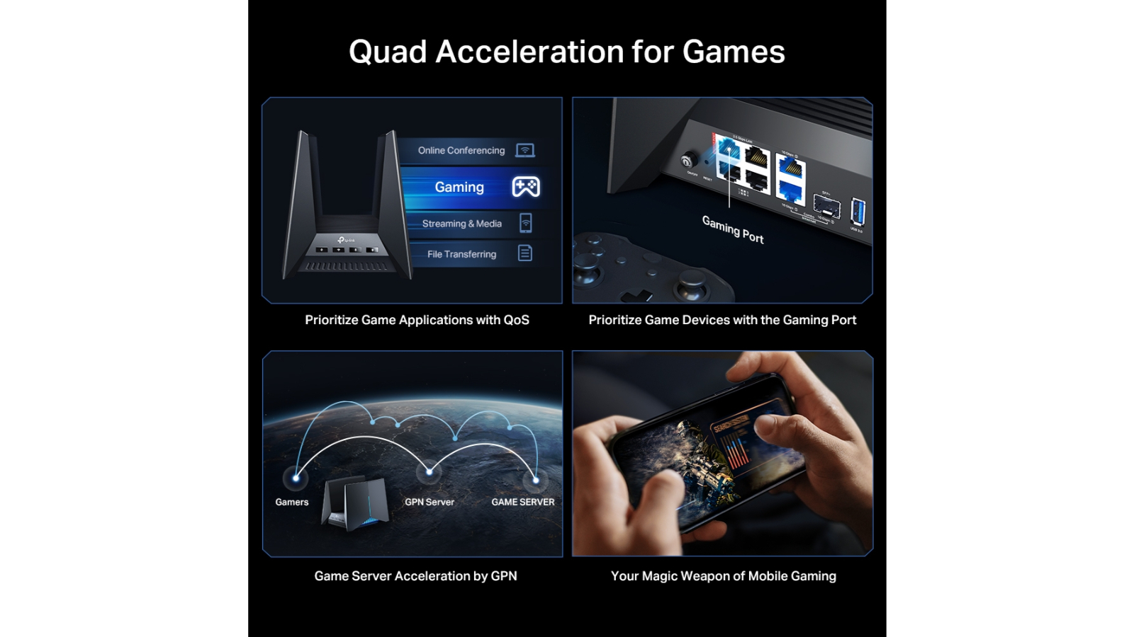 TPLink BE19000 Tri-Band Wi-Fi 7 Gaming Router | Harvey Norman