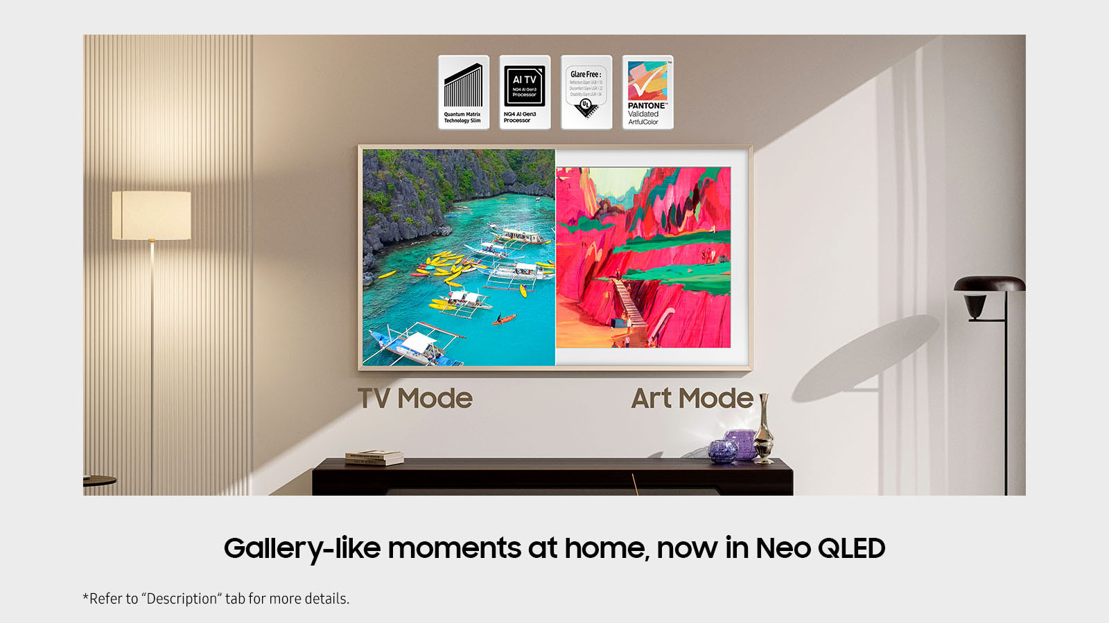 Samsung 75-inch Frame Pro Neo QLED 4K Mini LED TV | Harvey Norman