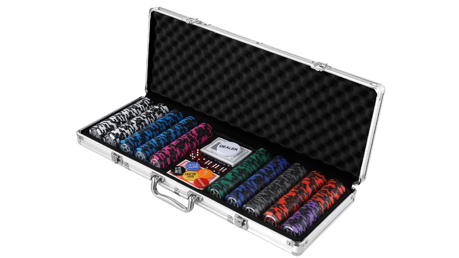 CrazySales 500 Piece Poker Chips Set with Aluminium Case | Harvey Norman