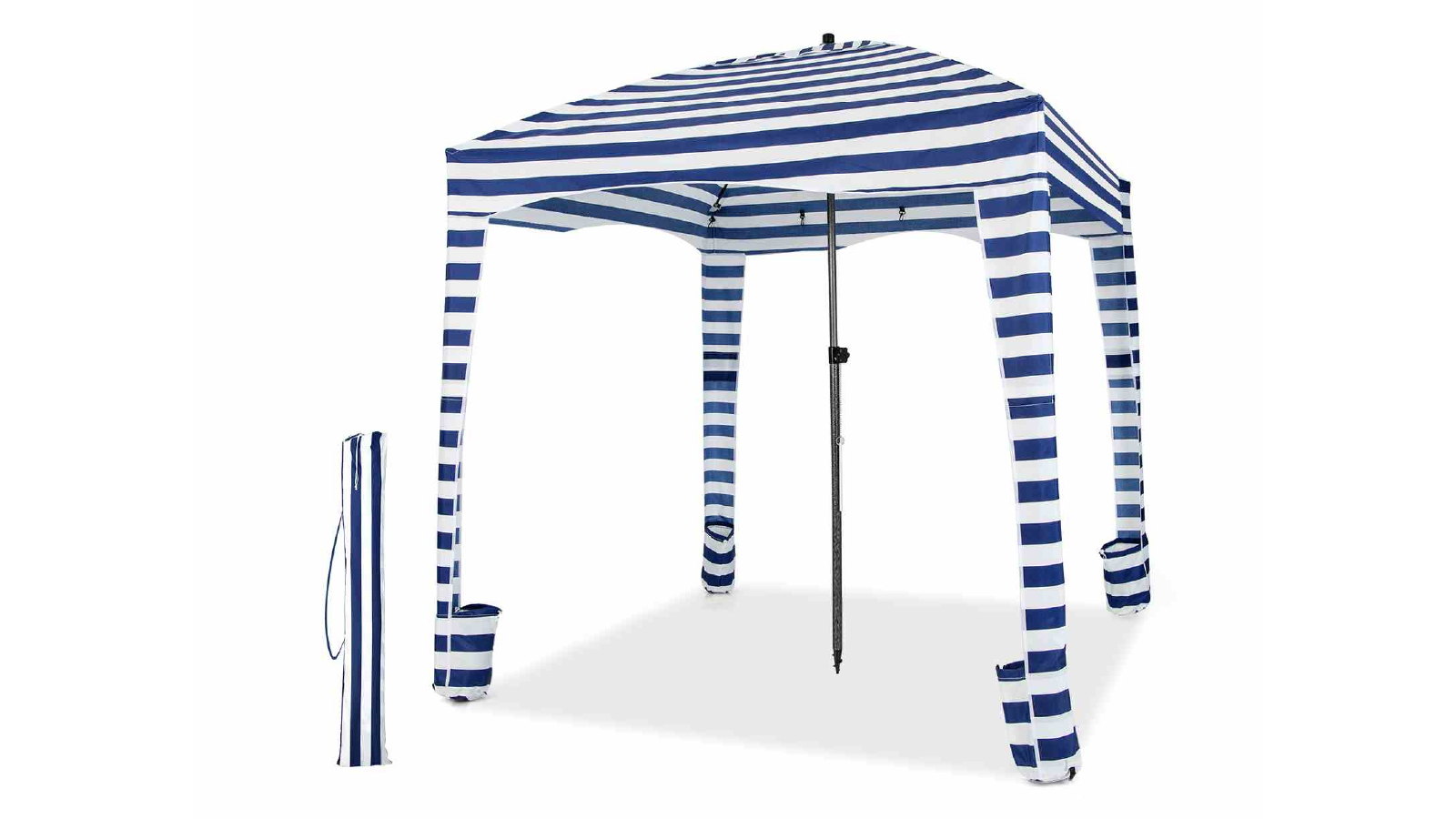 Costway 215 to 240cm Height Adjustable Foldable Beach Cabana Tent ...