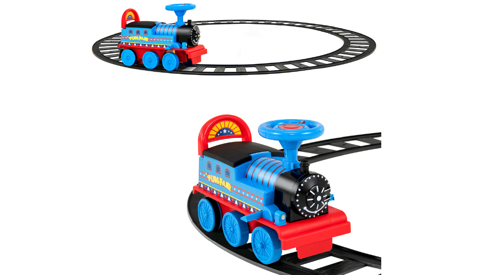 Costway Ride on Car Motorized Storage Train Electric Vehicle Toy Train ...