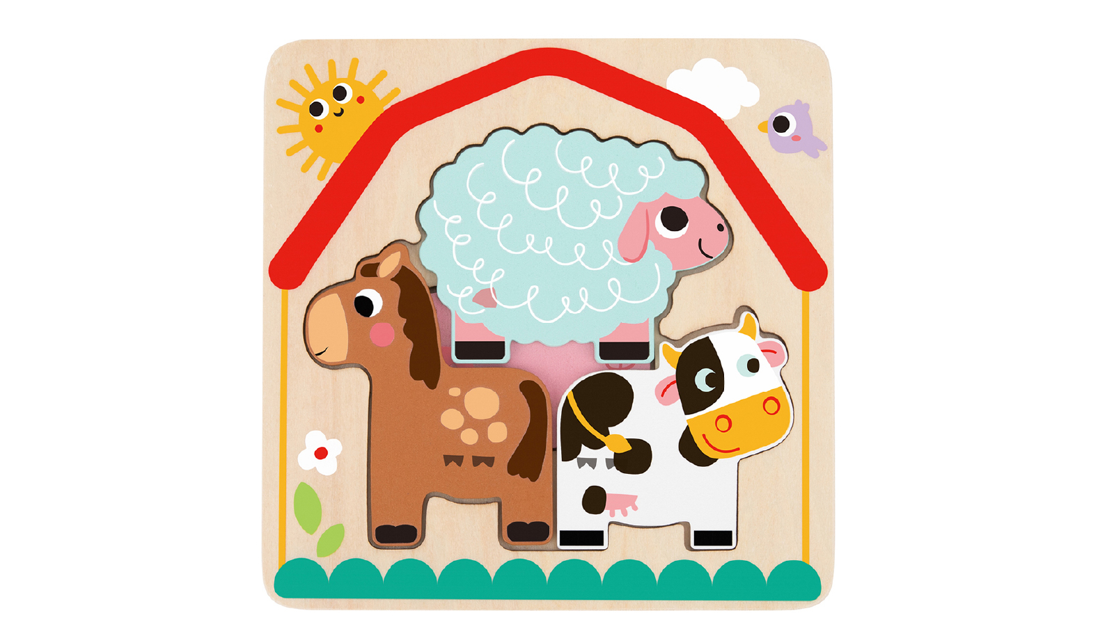 Tooky Toy Multi Layered Farm Animal Puzzle | Harvey Norman