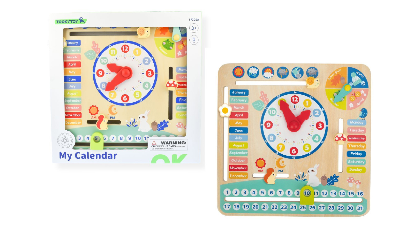 Tooky Toy My Forest Friends Calendar With Adjustable Tabs | Harvey Norman