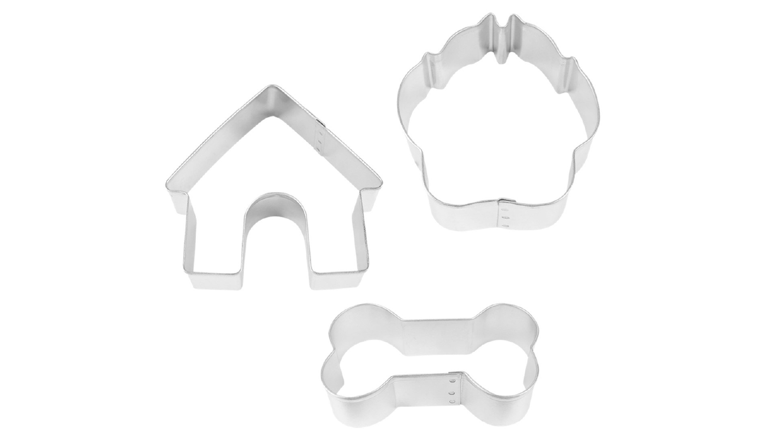 Appetito 3 Set of Stainless Steel Cookie Cutters - Dog | Harvey Norman