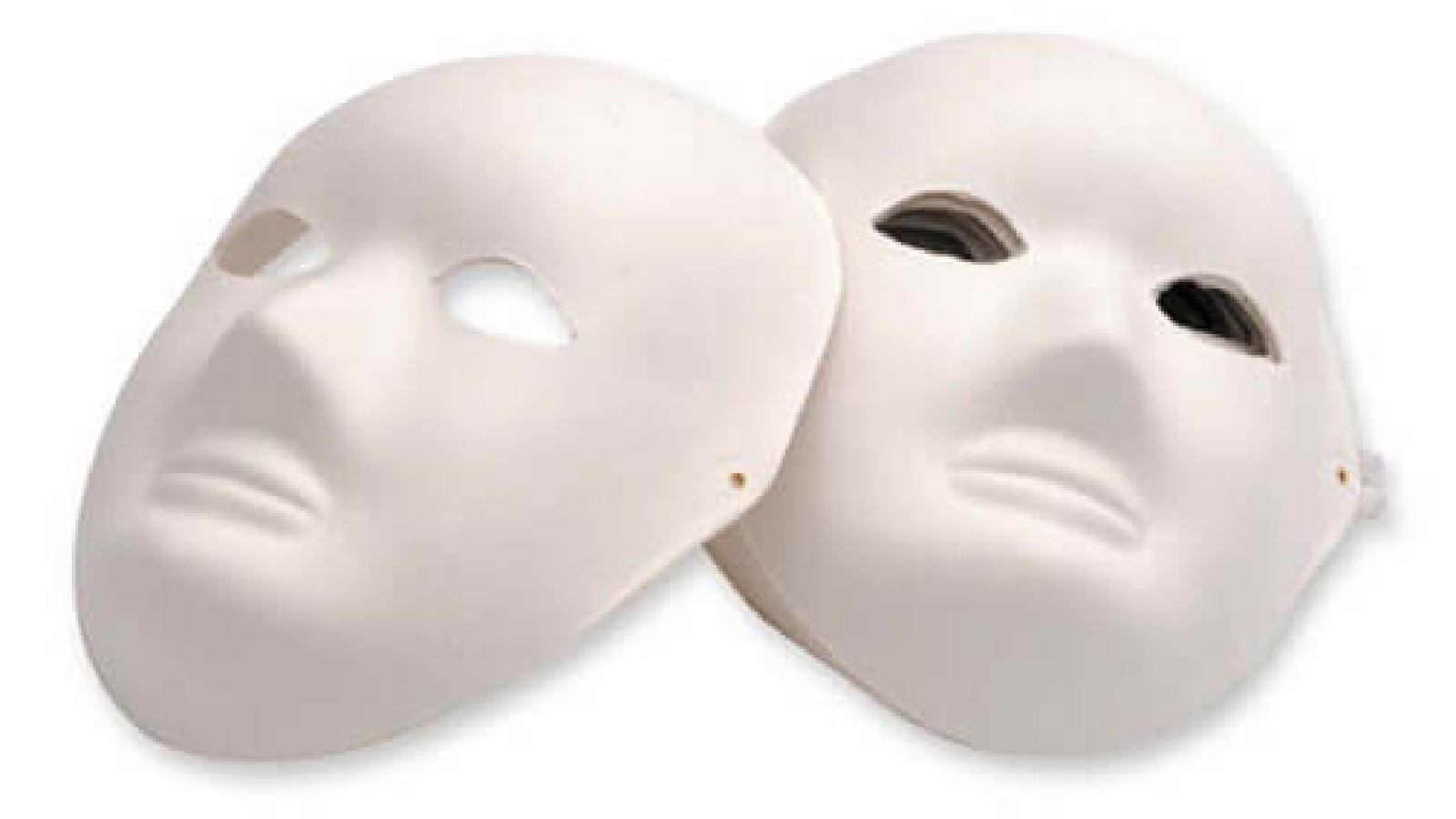 Latestbuy 24 Pack of Full Face EC Paper Mache Masks with Elastic ...