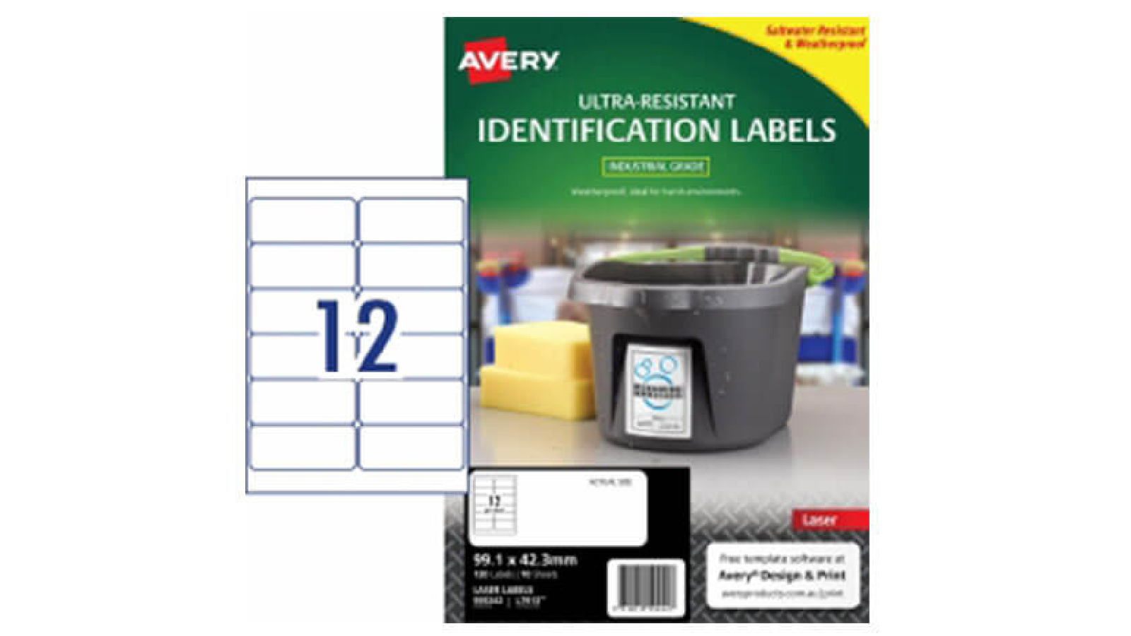 Latestbuy 10 Pack of Avery Ultra Resistant Laser Label - 12/sheet ...