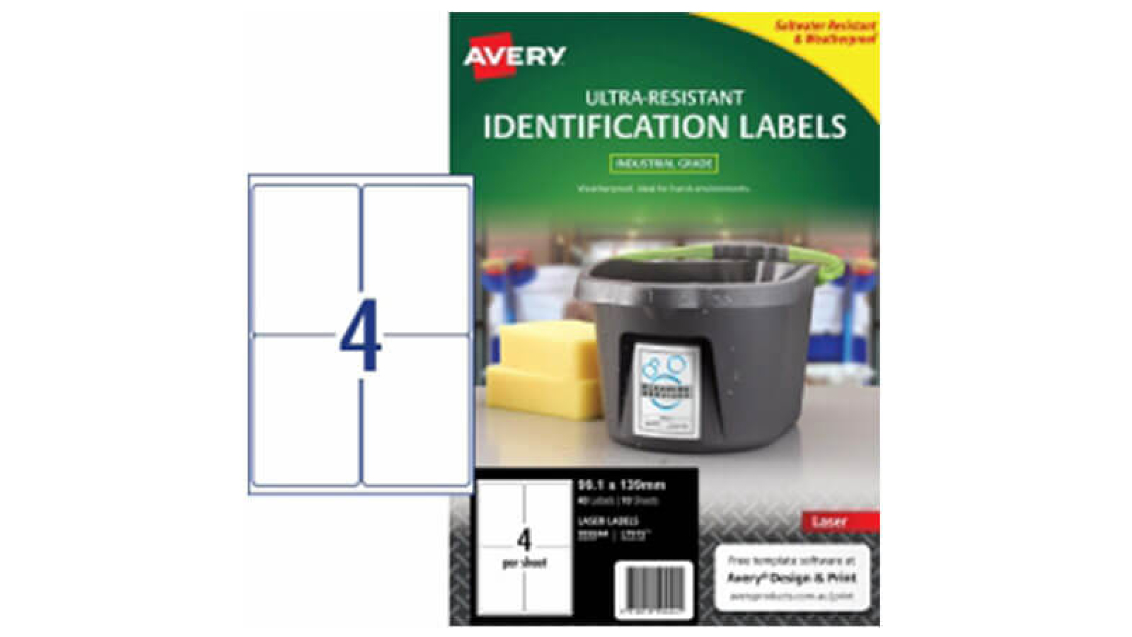 Latestbuy 10 Pack of Avery Ultra Resistant Laser Label - 4/sheet ...