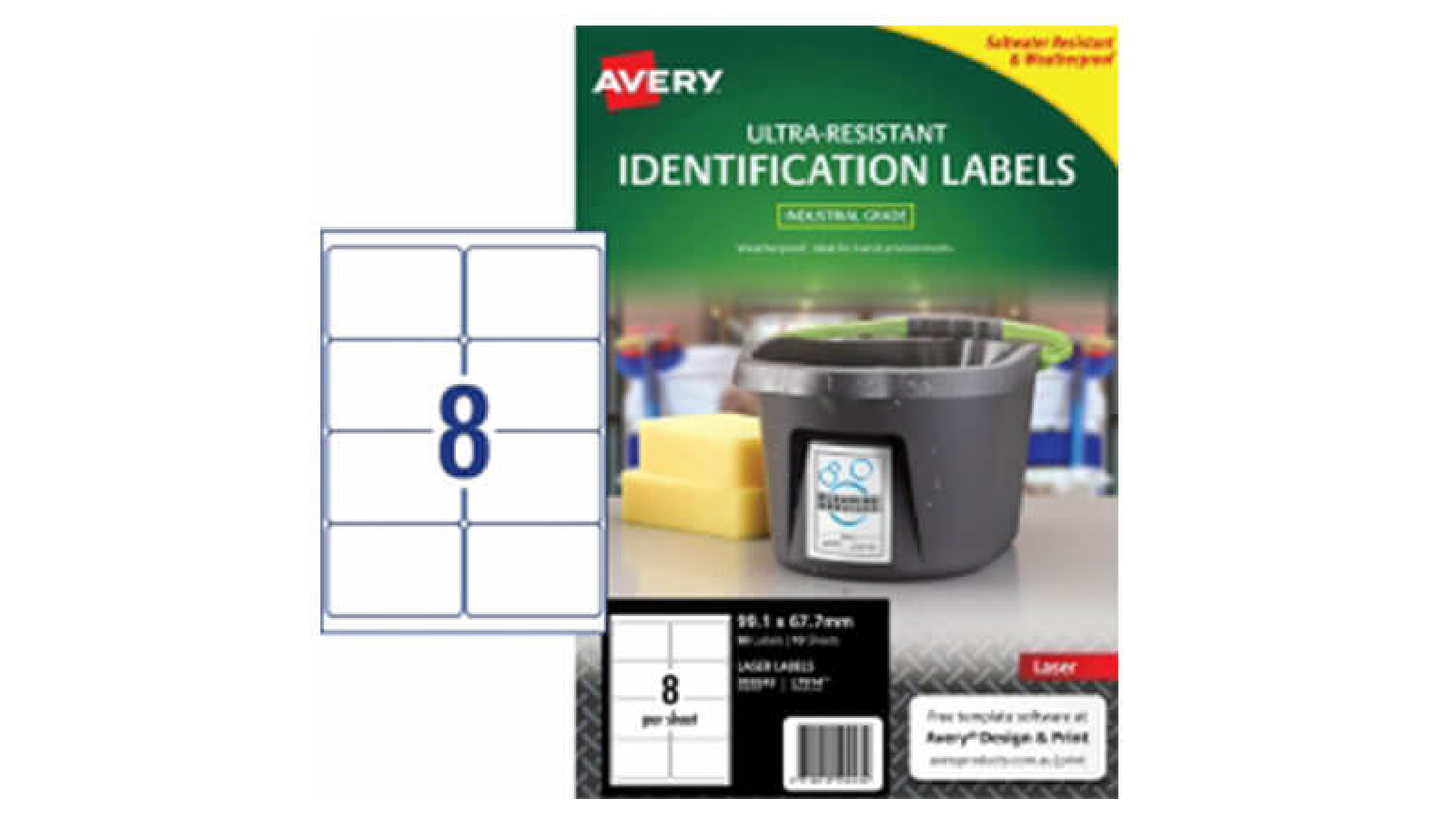 Latestbuy 10 Pack of Avery Ultra Resistant Laser Label - 8/sheet ...