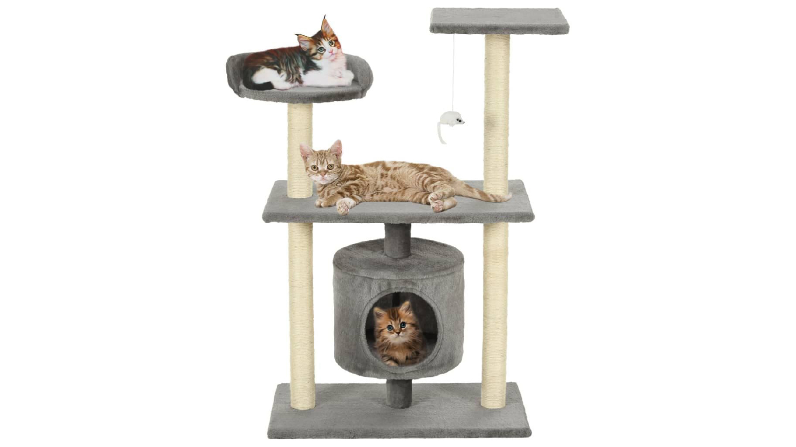 Andala Pets 95 cm Cat Tree with Sisal Scratching Posts - Beige | Harvey ...