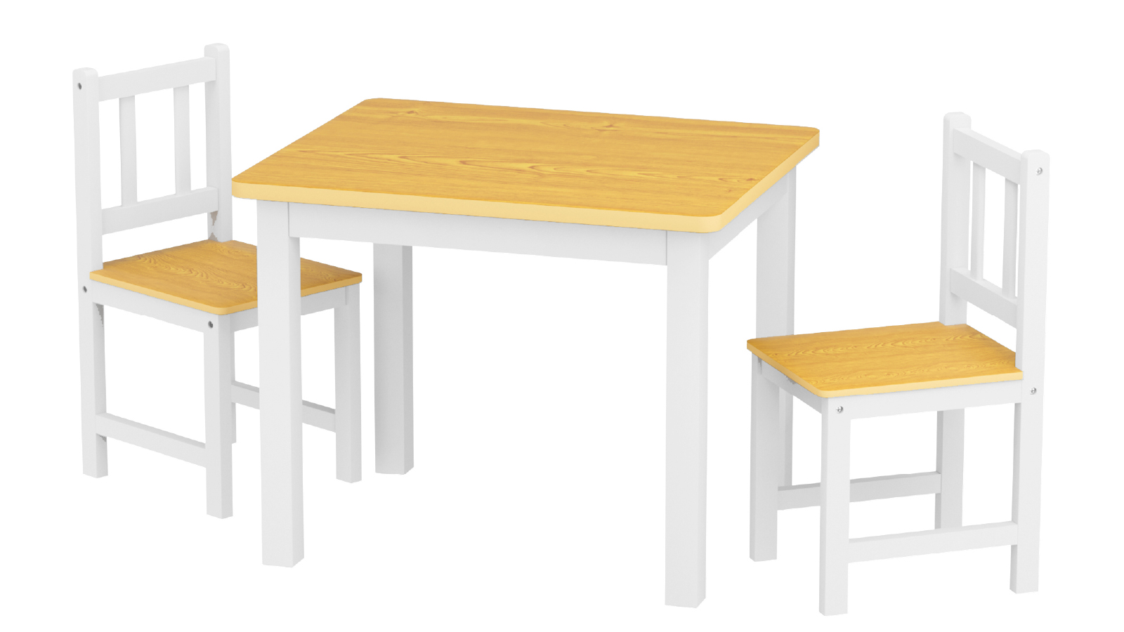 Bo Peep 3 Piece Solid Wood Top Kids Table and Chair Set | Harvey Norman