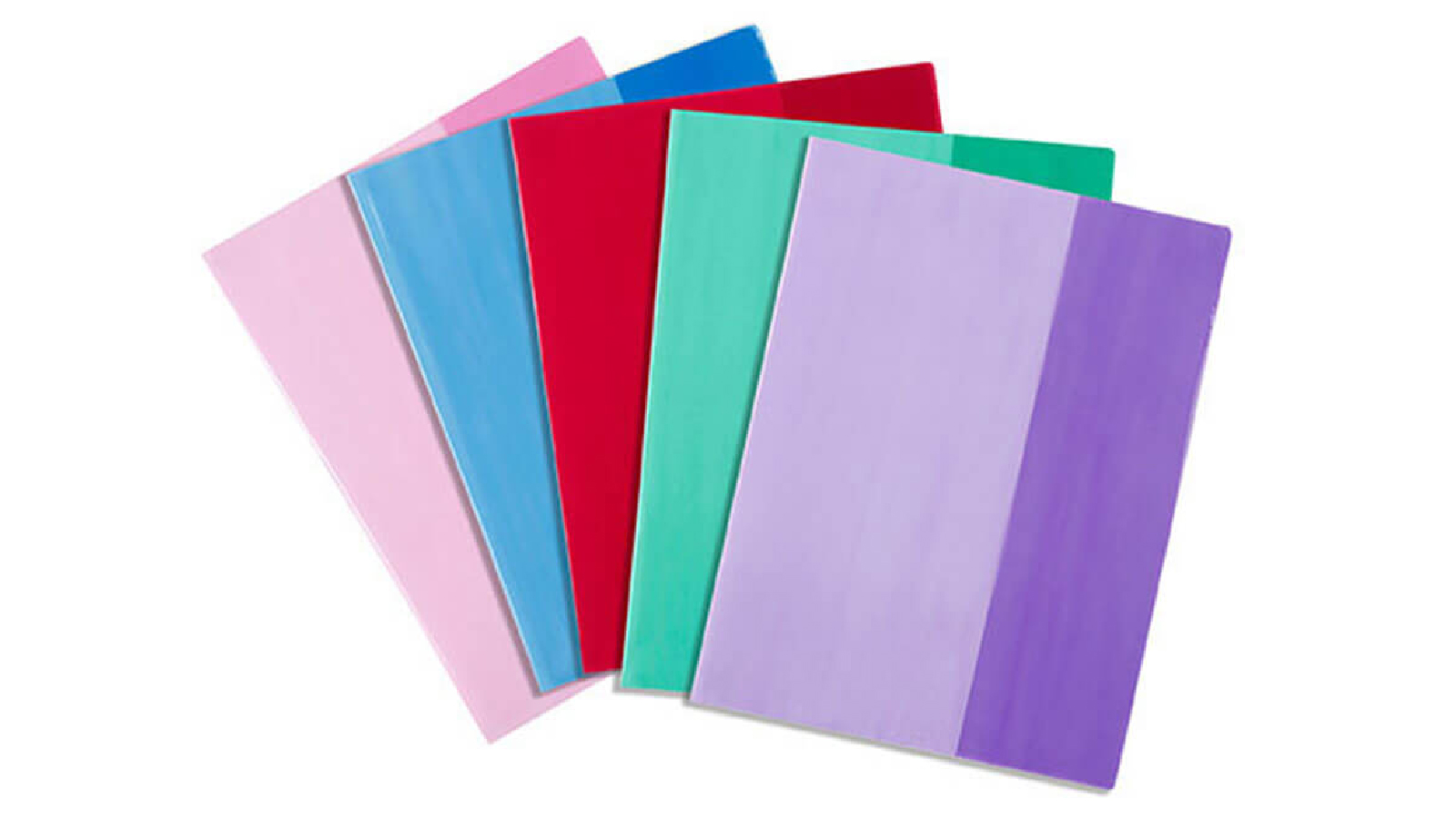 Latestbuy 25 Piece of A4 Assorted Tints Contact Slip-on Book Sleeves ...