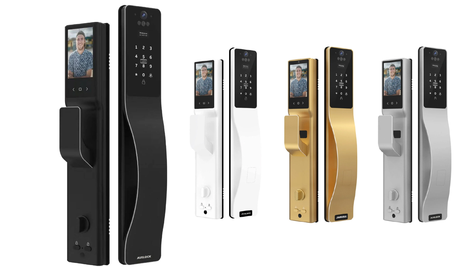 Auslock Space Alloy Edition Smart Push Pull Lock | Harvey Norman