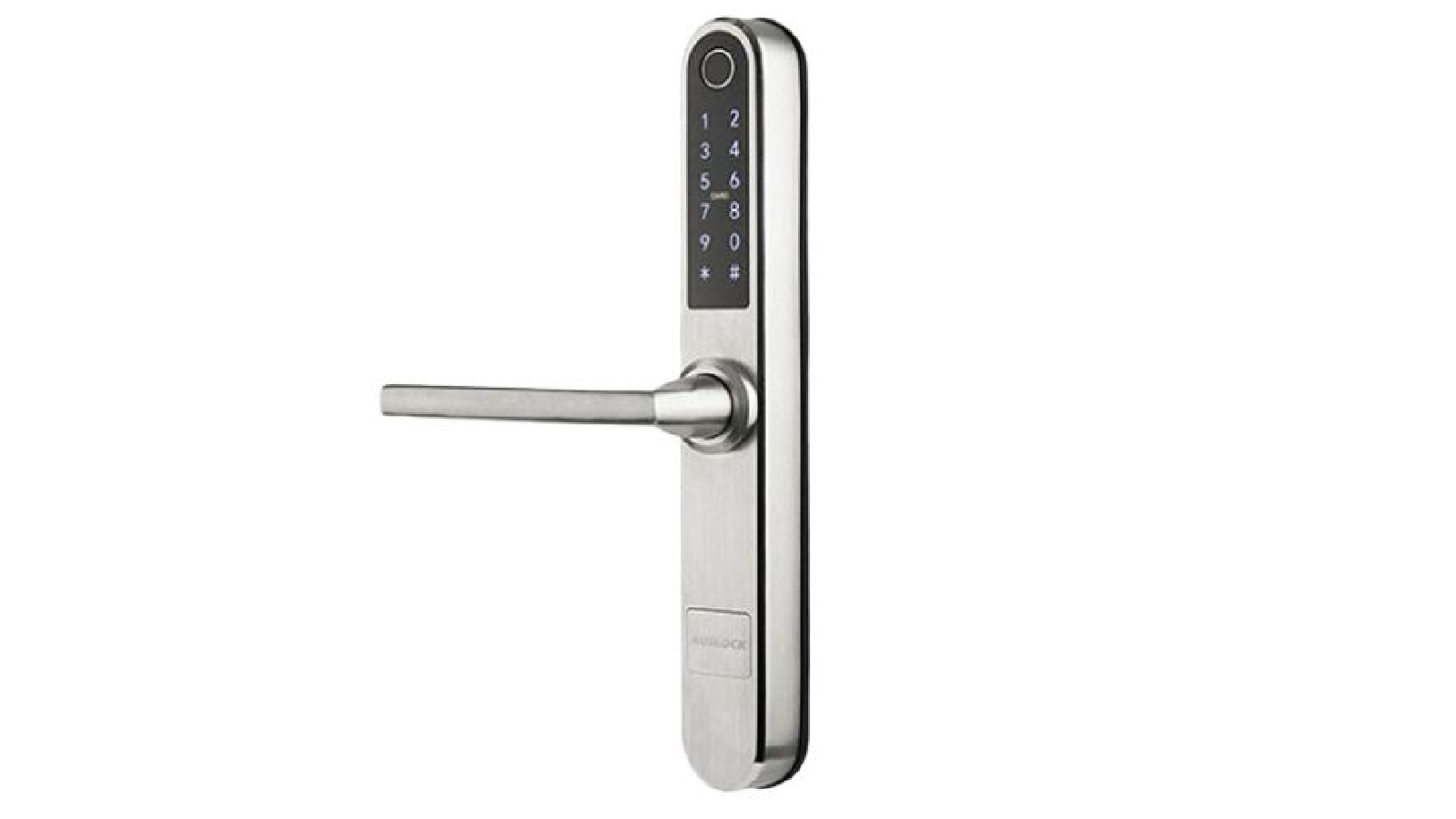 Auslock 38mm Ultra Slim Series Smart Door Lock - Silver | Harvey Norman