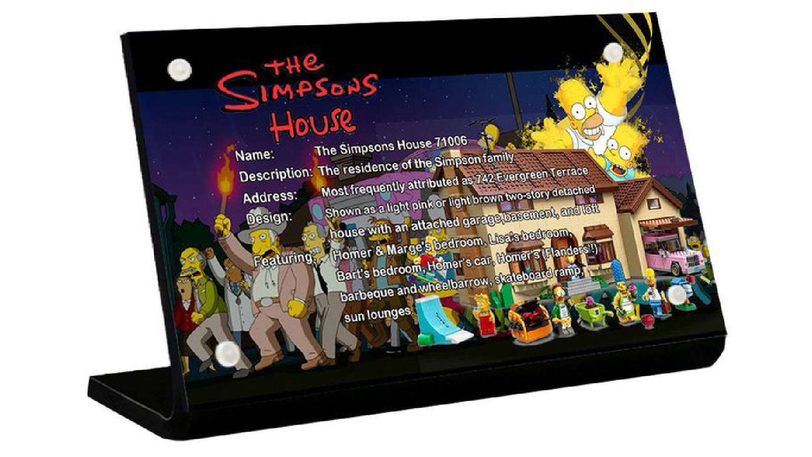 Display King Acrylic display plaque for Lego The Simpsons House ...
