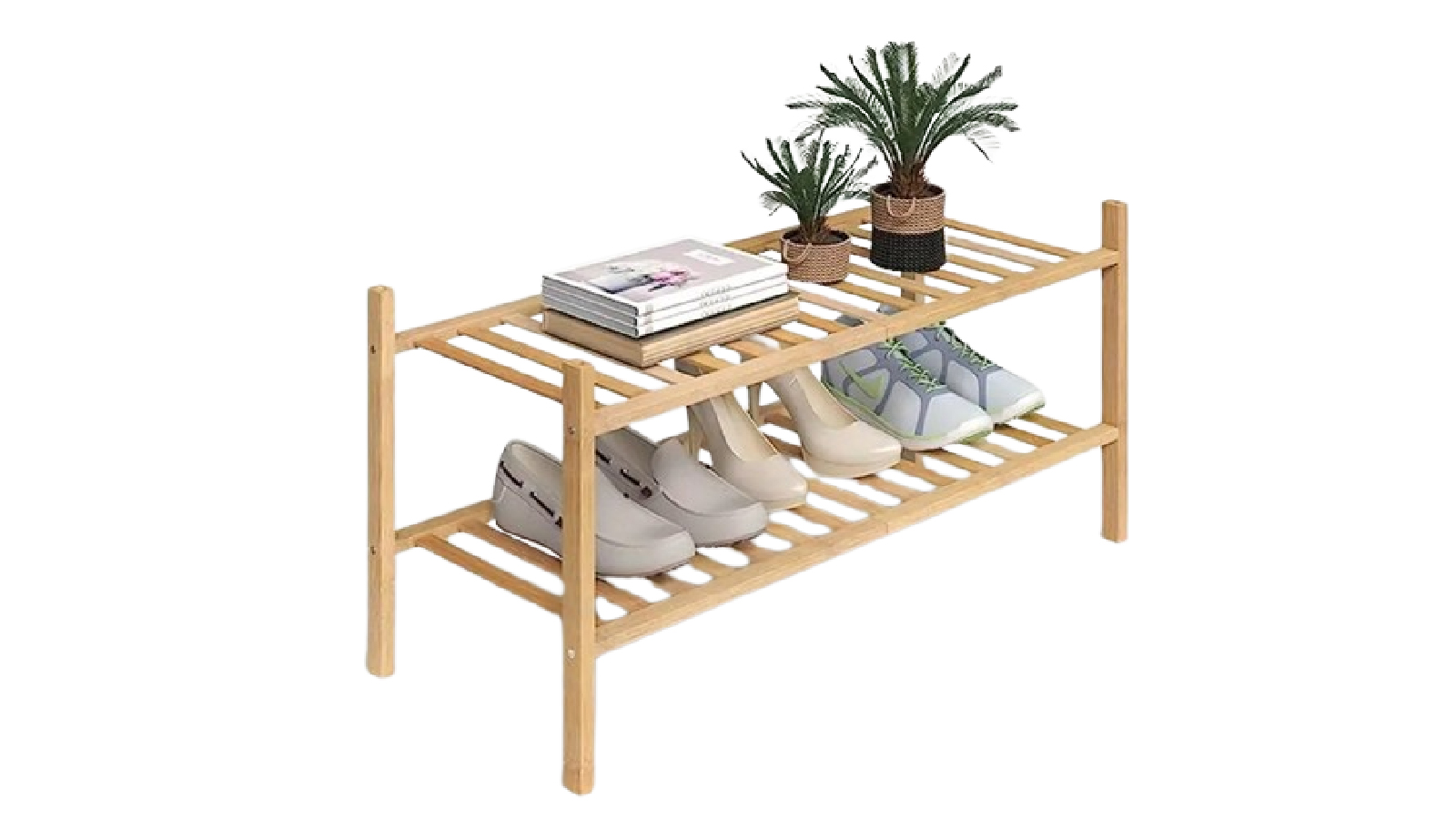 TM Bamboo Double Layer Shoe Rack | Harvey Norman