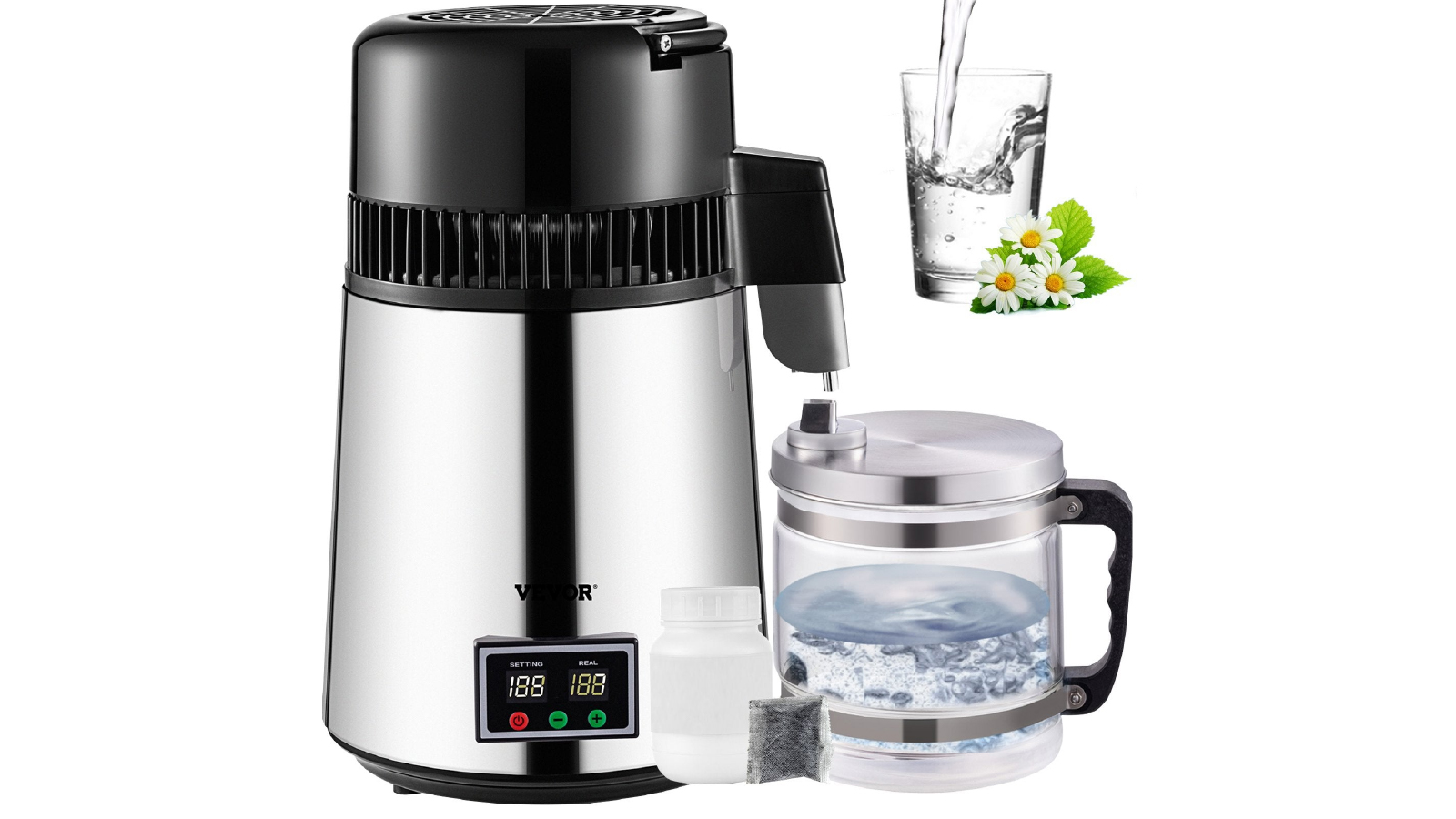 YS 4L Water Distiller 1.1L/H 750W Distilled Water Maker | Harvey Norman