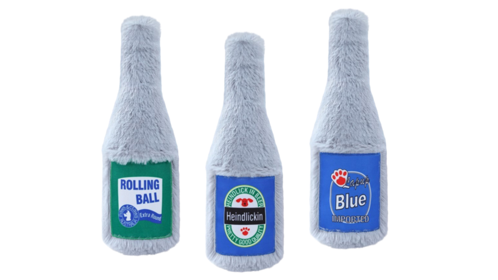 YES4PETS 3 Piece Dog Fun Beer Bottle Soft Chew Toy - 22 x 8cm | Harvey ...