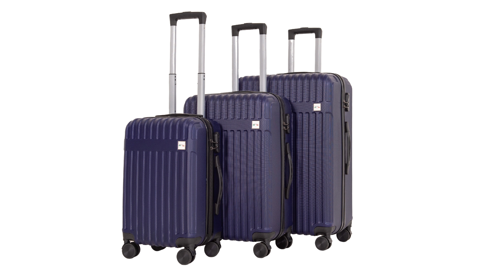 Milano Decor 3 Piece Luggage Set - Blue | Harvey Norman