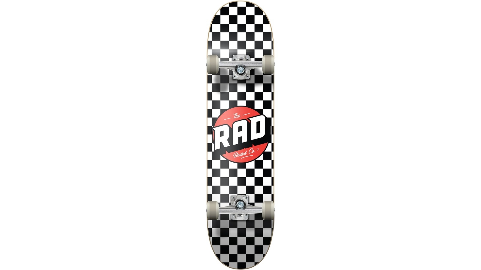 RAD 6.75inch Checkers Skateboard - Black/White | Harvey Norman