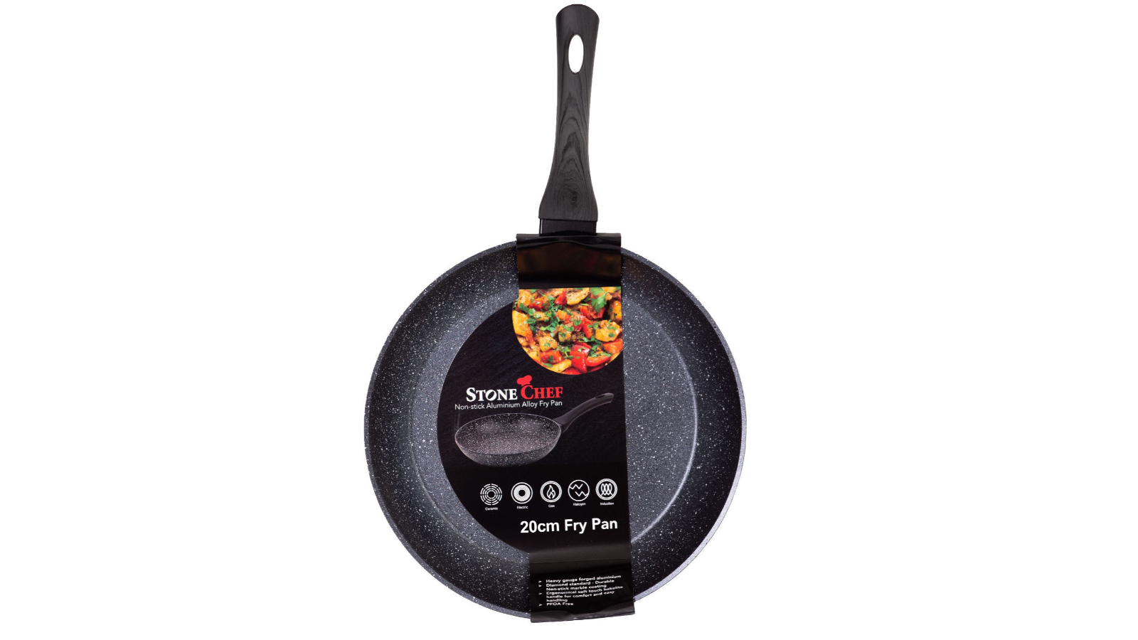 Stone Chef Black Forged Frypan - 24cm | Harvey Norman