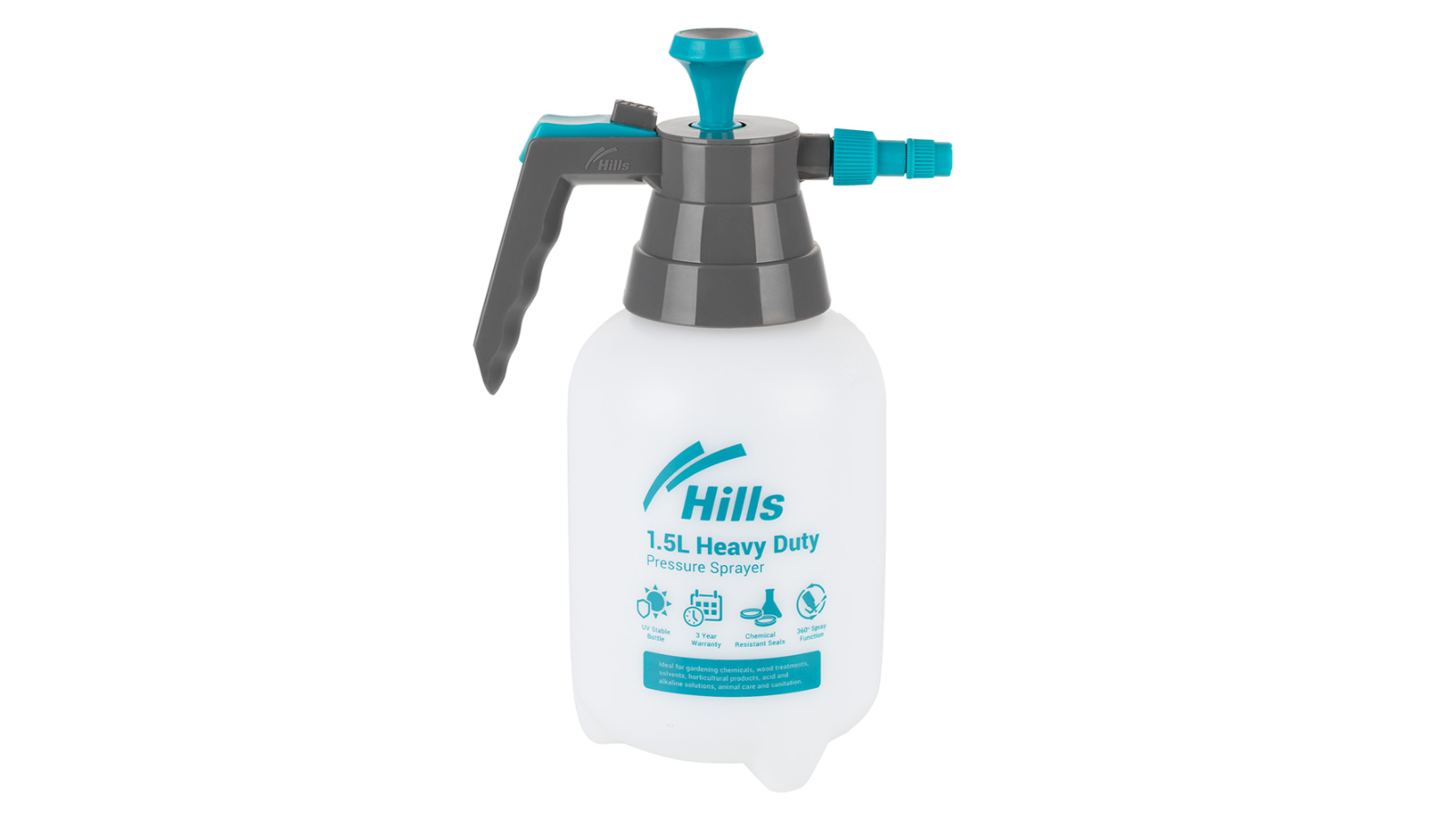 Hills Heavy Duty Viton Seals Water/Chemical Pressure Sprayer - 1.5 ...