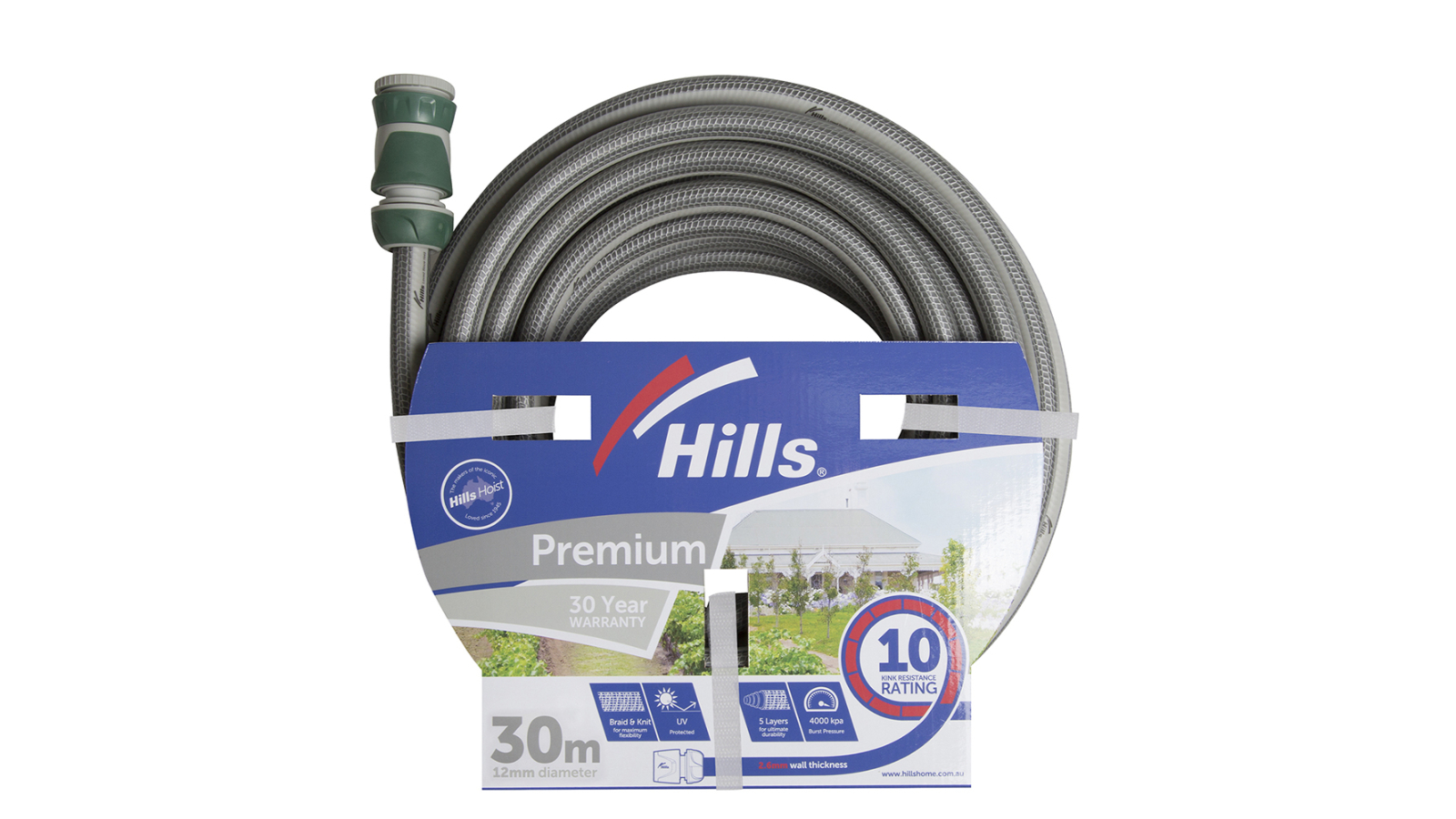 Hills Grey Premium Garden Watering Hose Kink Resistant - 3000cm ...