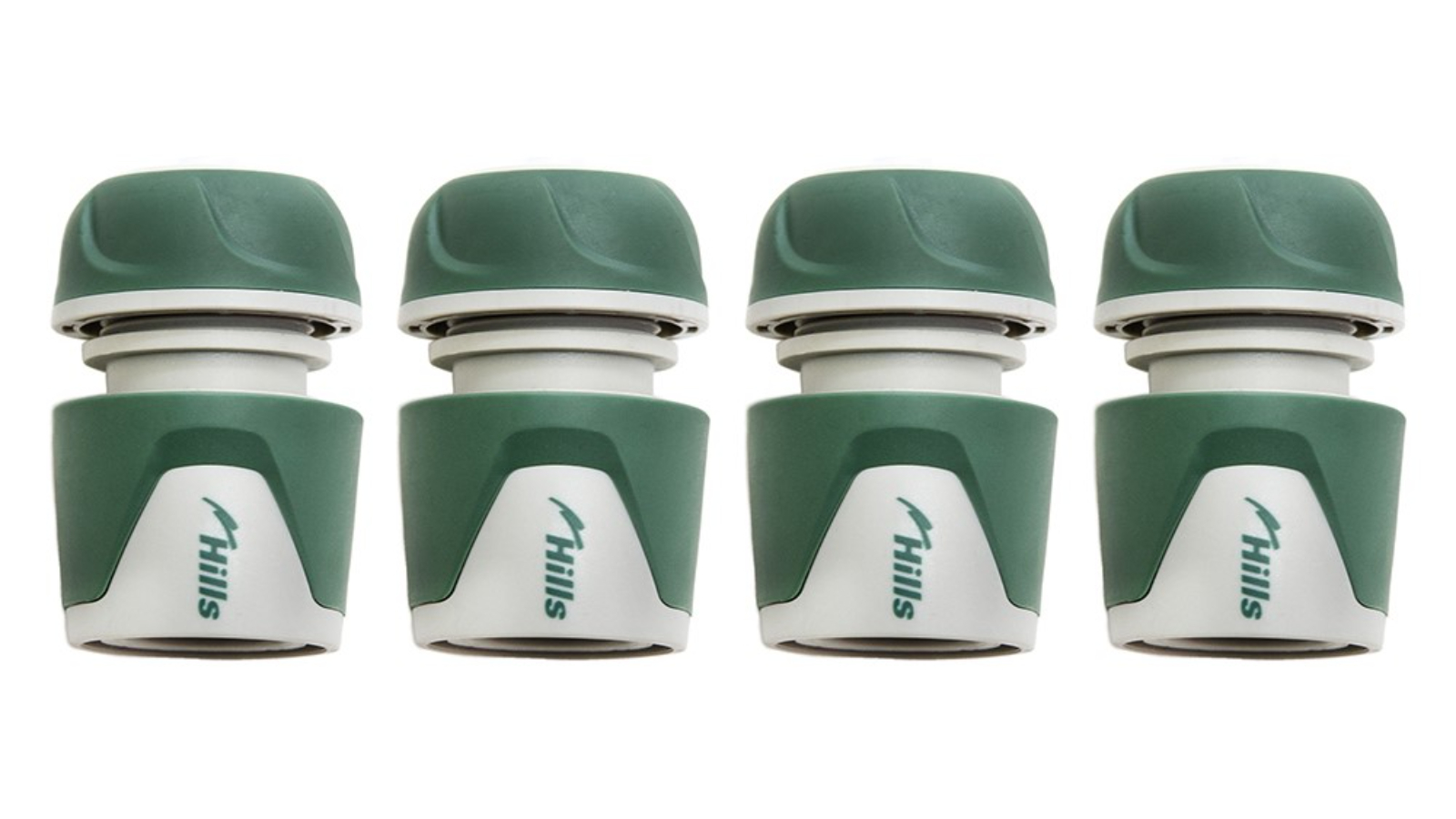 Hills 4 Piece Hose Tap Adaptor Connector with Soft Grip - Green/Grey ...
