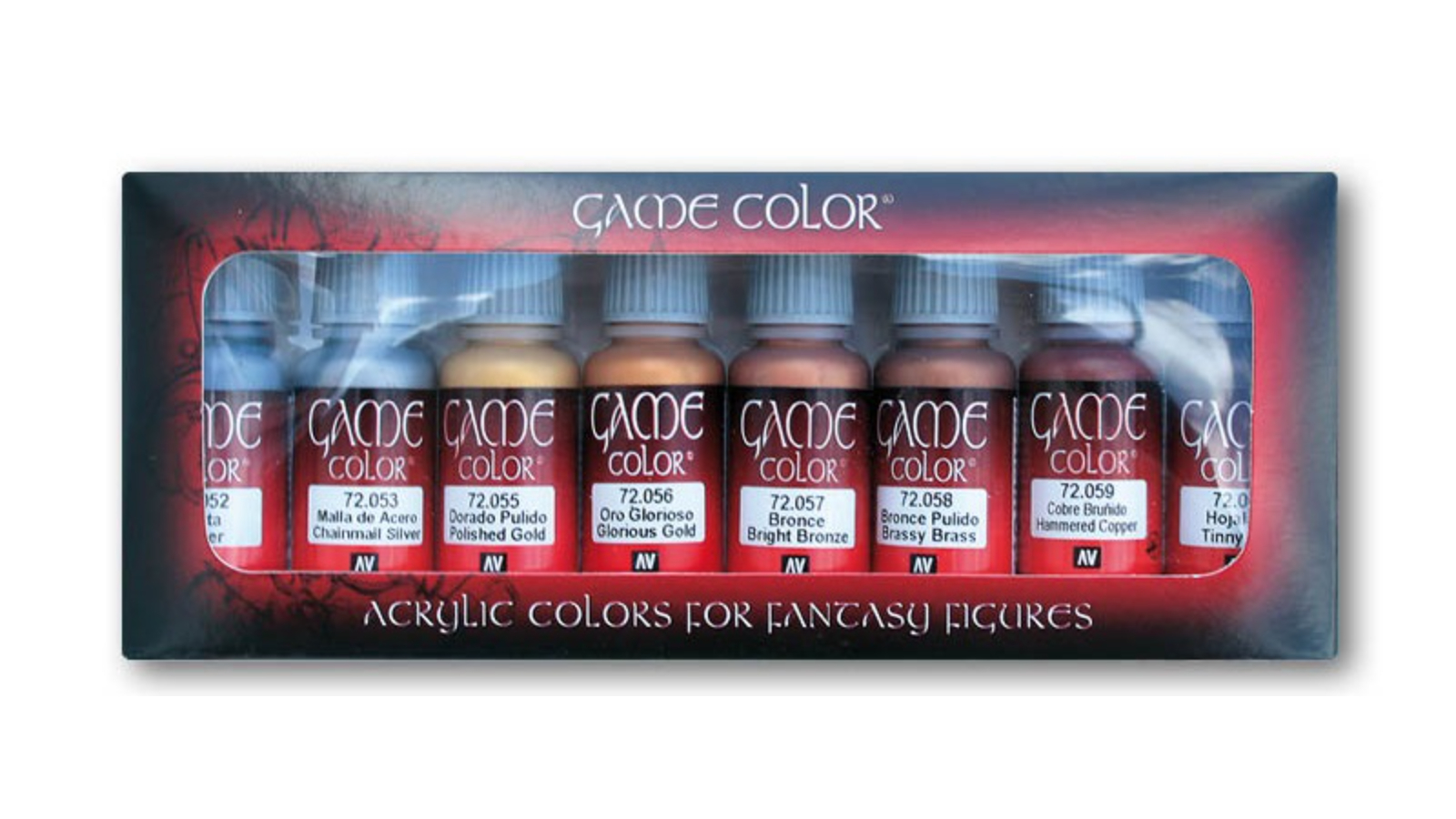Vallejo Set of 8 Game Colour Paint - Metallic | Harvey Norman