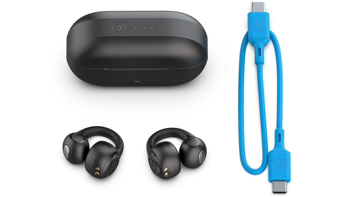 JLab Flex Open Wireless Earbuds - Black | Harvey Norman