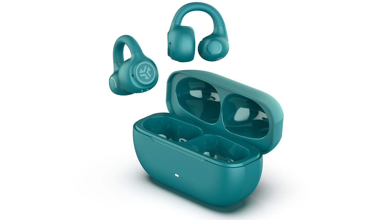 JLab Flex Open Wireless Earbuds - Teal | Harvey Norman