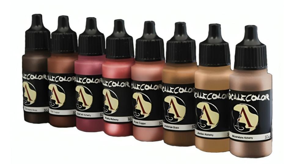 Scale 75 17ml Scalecolor Metal and Alchemy Copper Series Paint Set ...
