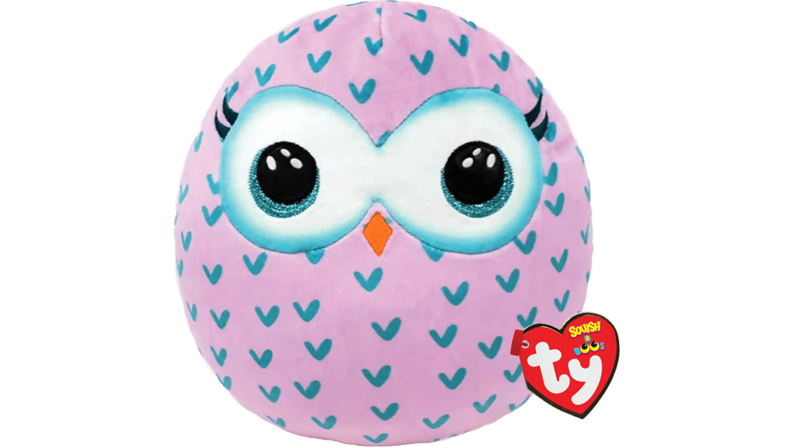 TY Squish-a-Boos Medium Winks the Pink Owl Squishy Beanie - 10inch ...