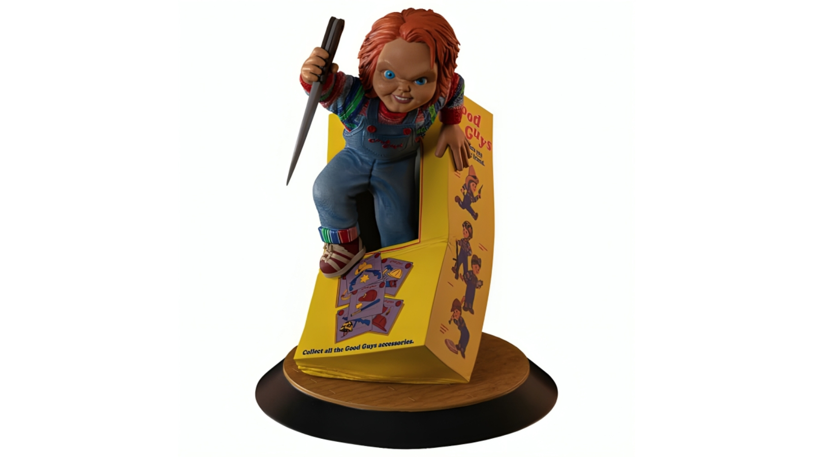 Horror Childs Play Chucky Breaking Free From Box PVC Statue | Harvey Norman