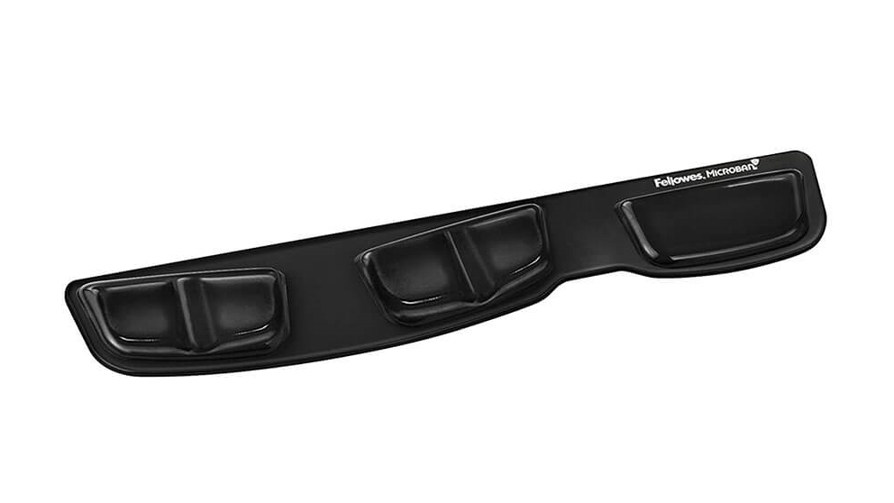 Fellowes Keyboard Gel Palm Support - Clear Black | Harvey Norman