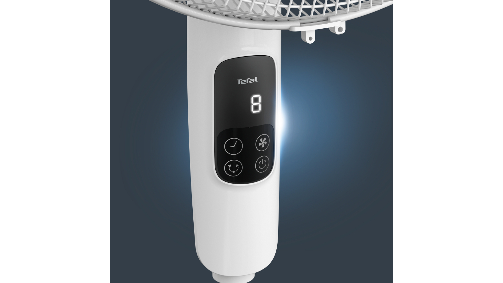 Tefal 40cm Turbo Silence Eco Pedestal Fan - White | Harvey Norman
