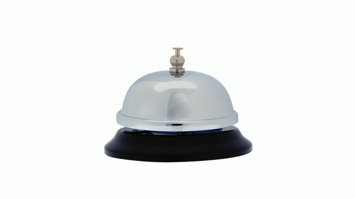 Latest Buys Esselte Counter Bell - Chrome/Black | Harvey Norman