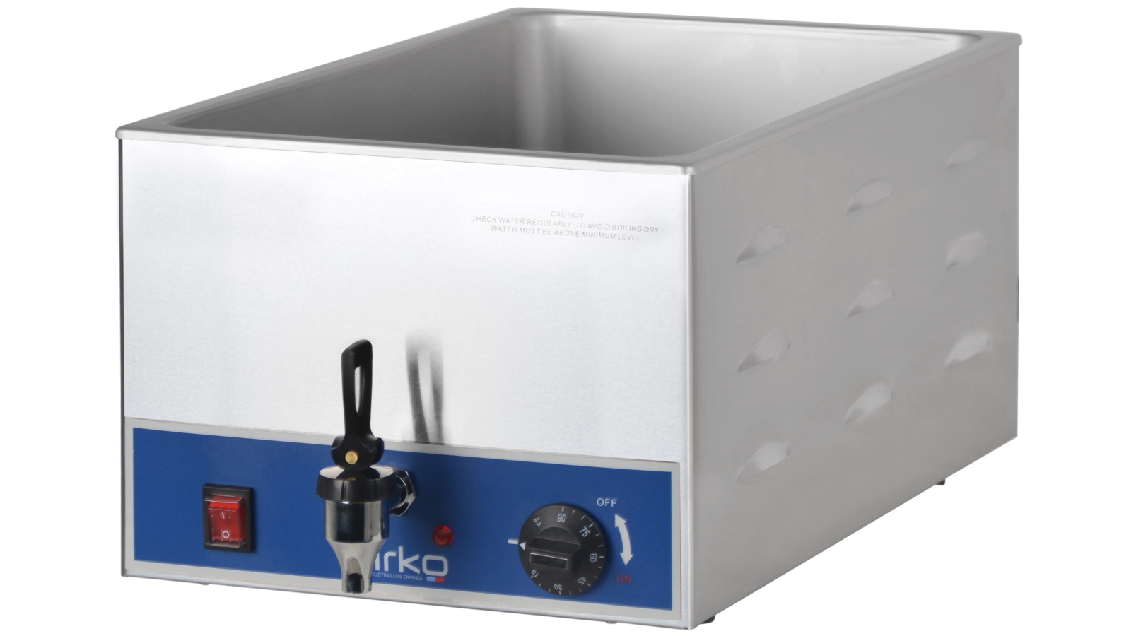 Birko Stainless Steel Bain Marie with Single Taps & Vents | Harvey Norman