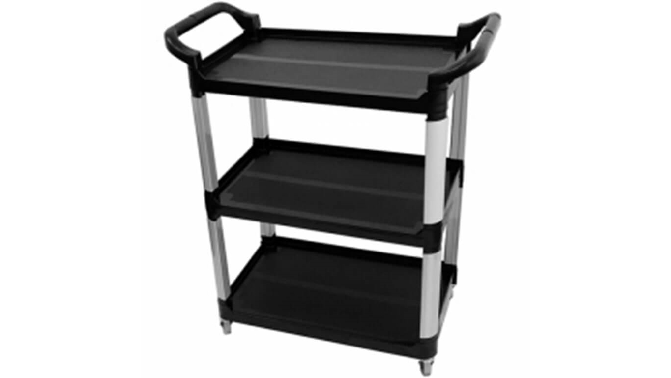 Compass 3-Shelf Small Utility Cart - Black | Harvey Norman